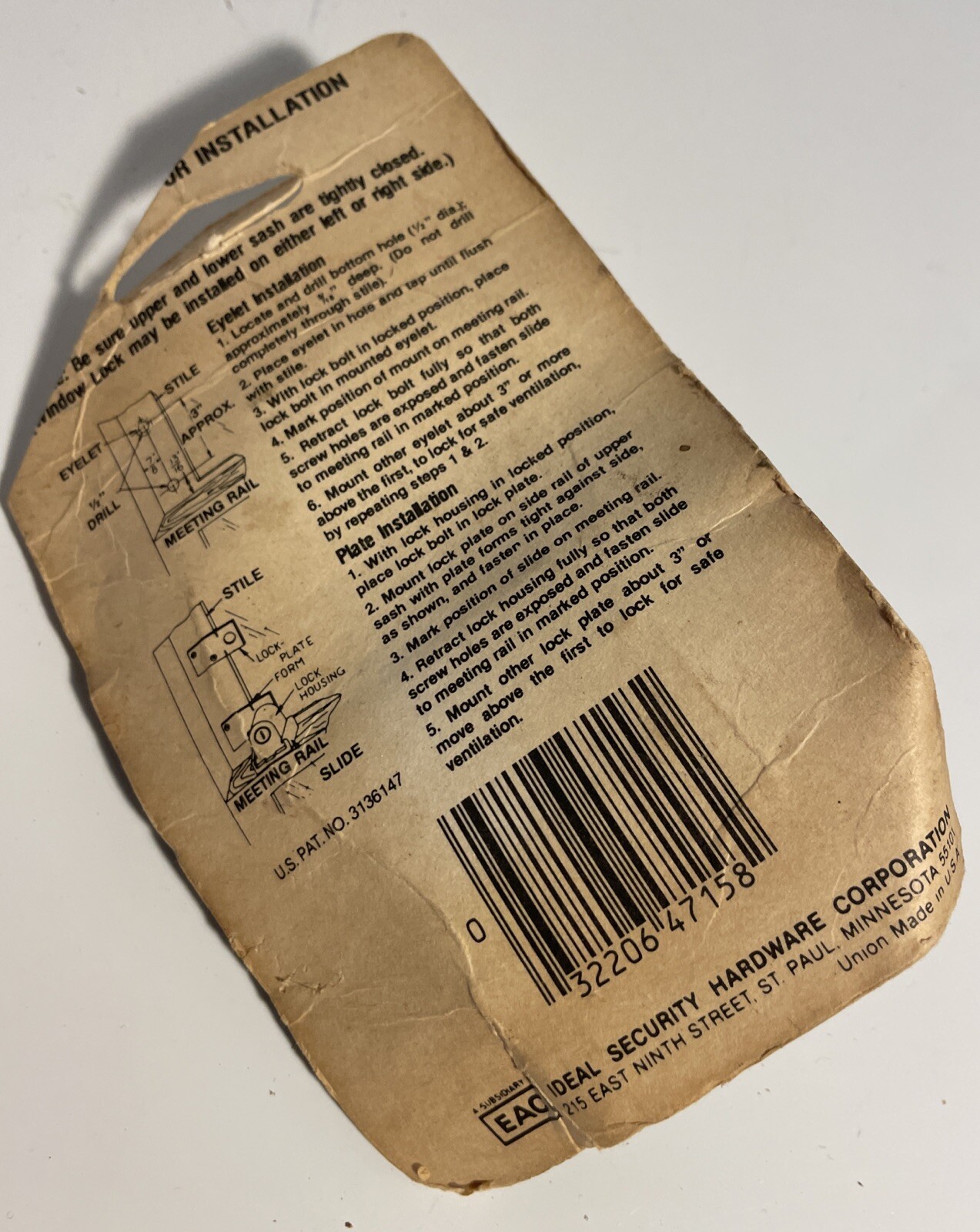 Vintage NOS Ideal Security KEY WINDOW LOCK unopened 47-1583 | eBay