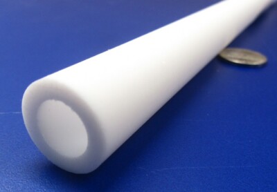 PTFE Teflon Straight Tube 3/4" OD x 1/2" ID x 1/8 Wall x 3 Foot Length ...
