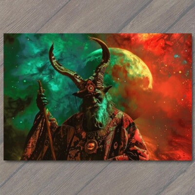 POSTCARD Alien God Civilization Religious Deity Ceremony Sacred Ritual ...