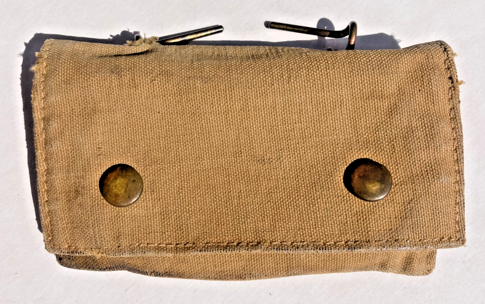 WW1 US Army Military M1904 Carlisle Bandage First Aid Pouch Pea Green ...