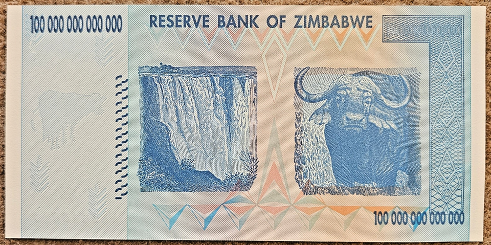 2008 ZIMBABWE 100 TRILLION DOLLAR BANKNOTE NOTE UNC GENUINE | eBay UK