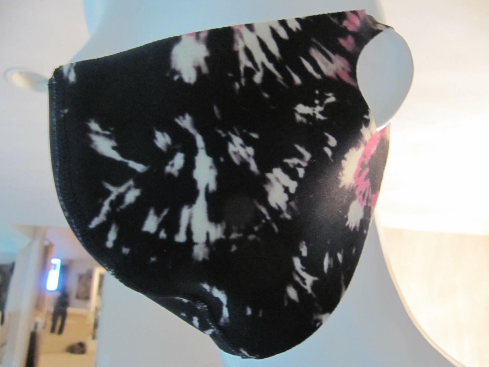 Noli Face Masks Lot of 2 Tie Dye & Solid Black Polyester/Lycra Washable ...