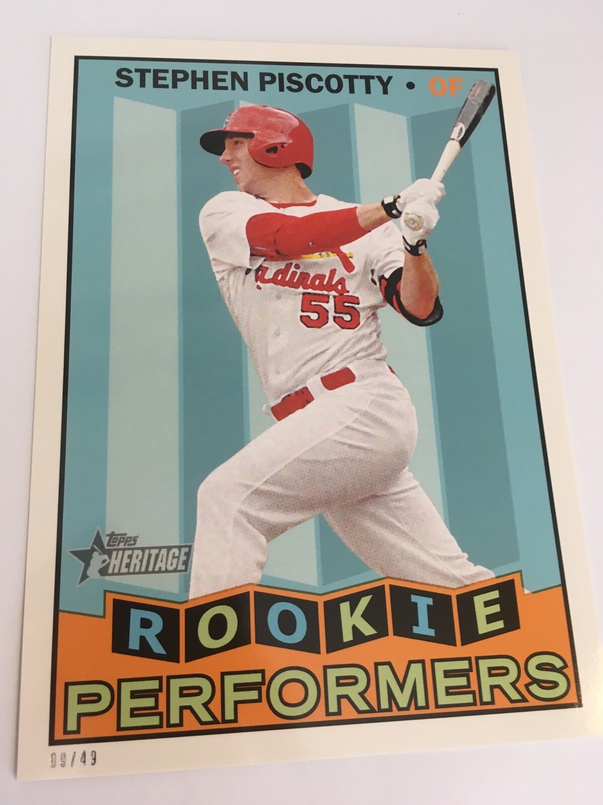 2016 Topps Heritage Rookie Performers 5x7 Stephen Piscotty Cardinals ...