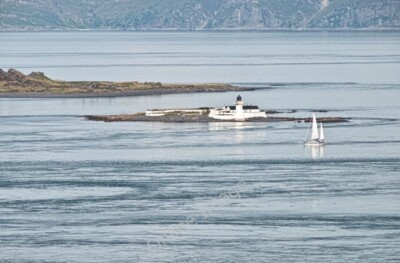 Photo 6x4 Fladda lighthouse, from Luing Cullipool The tide passes this ...