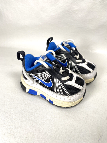 Nike Baby Toddler T Run 4 Blue Black White Size 2C | eBay