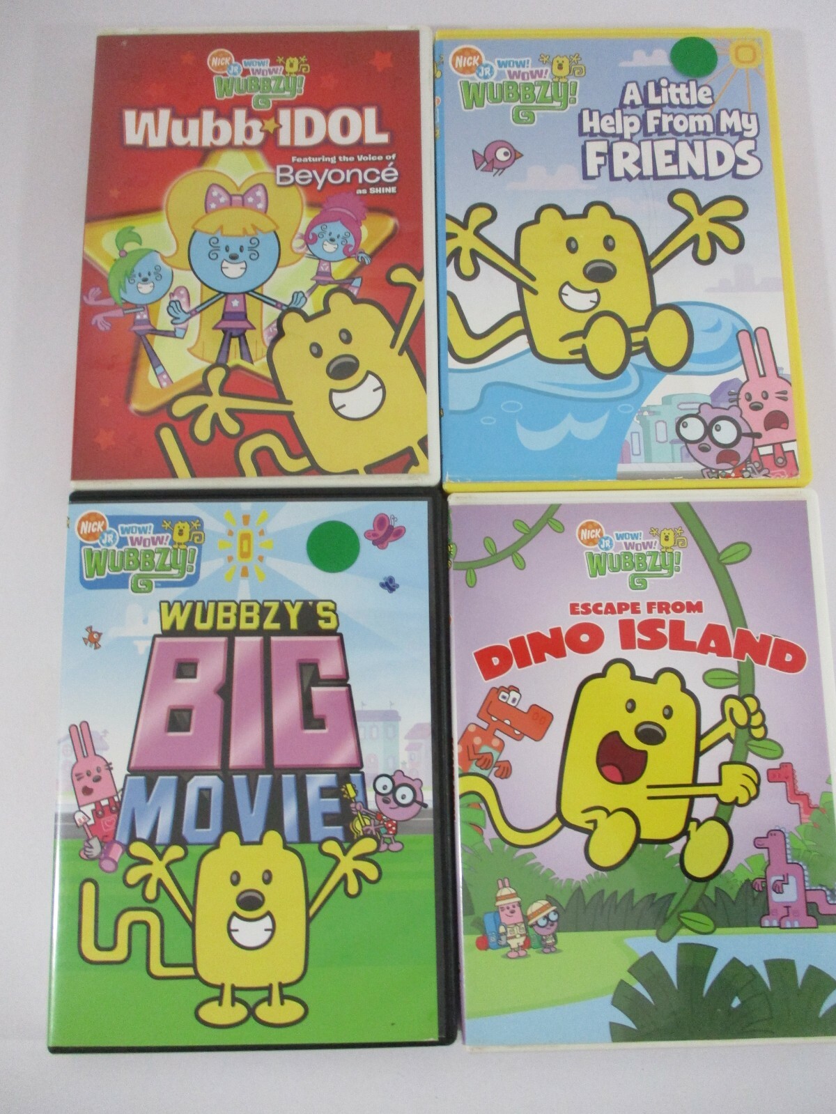 4 DVDs: Wubbzy's Big Movie, Dino Island, Wubb Idol, Little Help From My ...