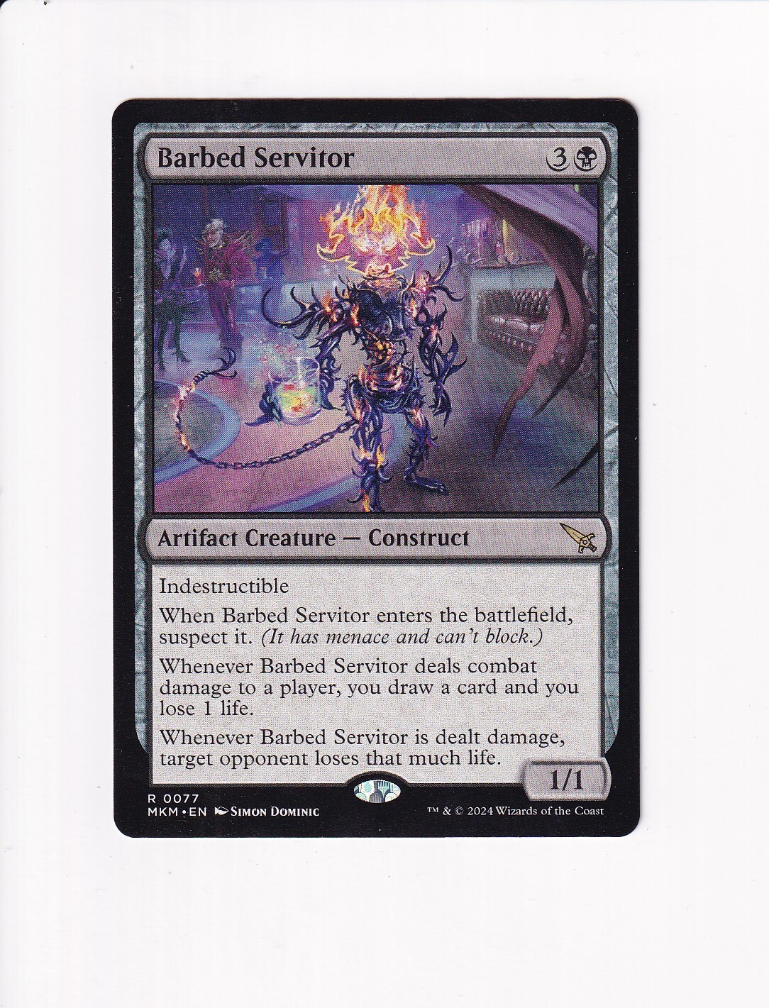 MAGIC THE GATHERING MTG MURDERS AT KARLOV MANOR BARBED SERVITOR | eBay