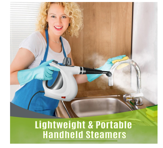 Pressurized Handheld Multi-Surface Natural Steam Cleaner with 12 pcs ...