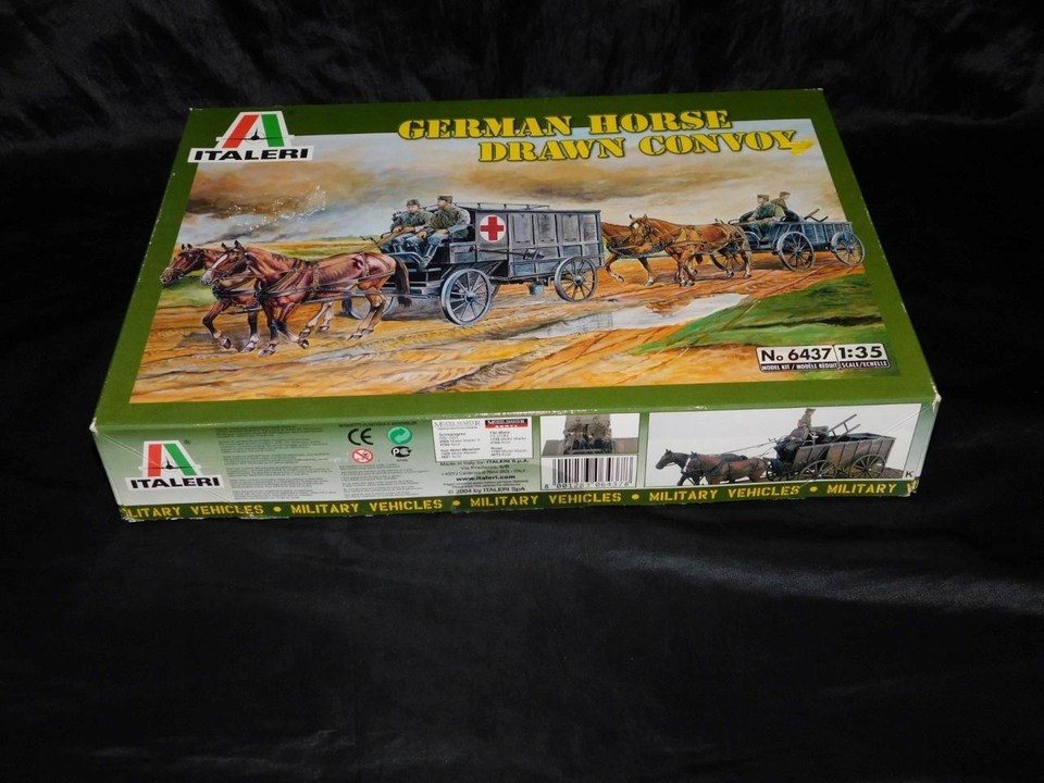 Italeri German Horse Drawn Convoy Model Kit WW1 1:35 Scale No 6437 | eBay
