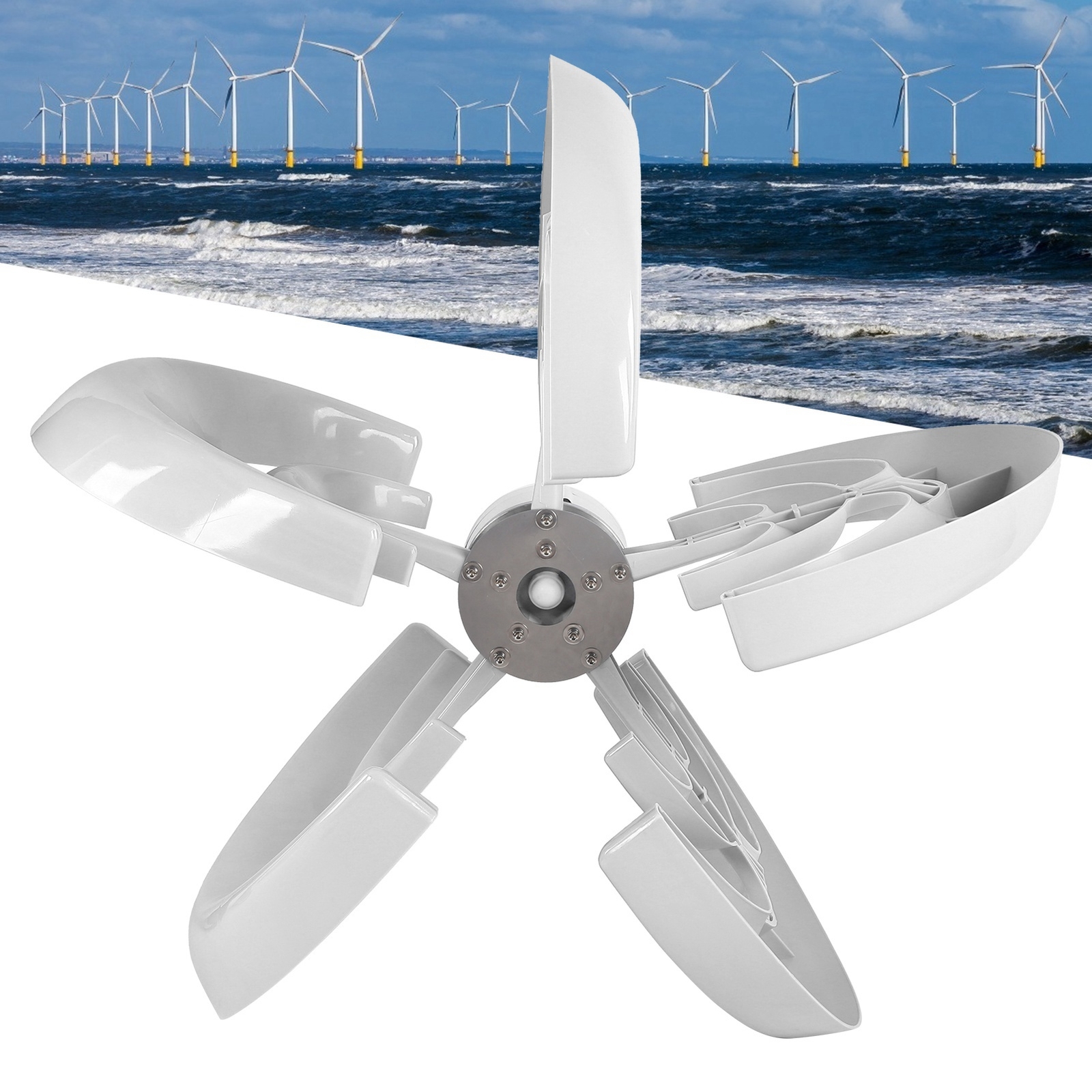 Wind Turbines Kit 100W 5 Wind Power Generator For Boats Charging 12V ...