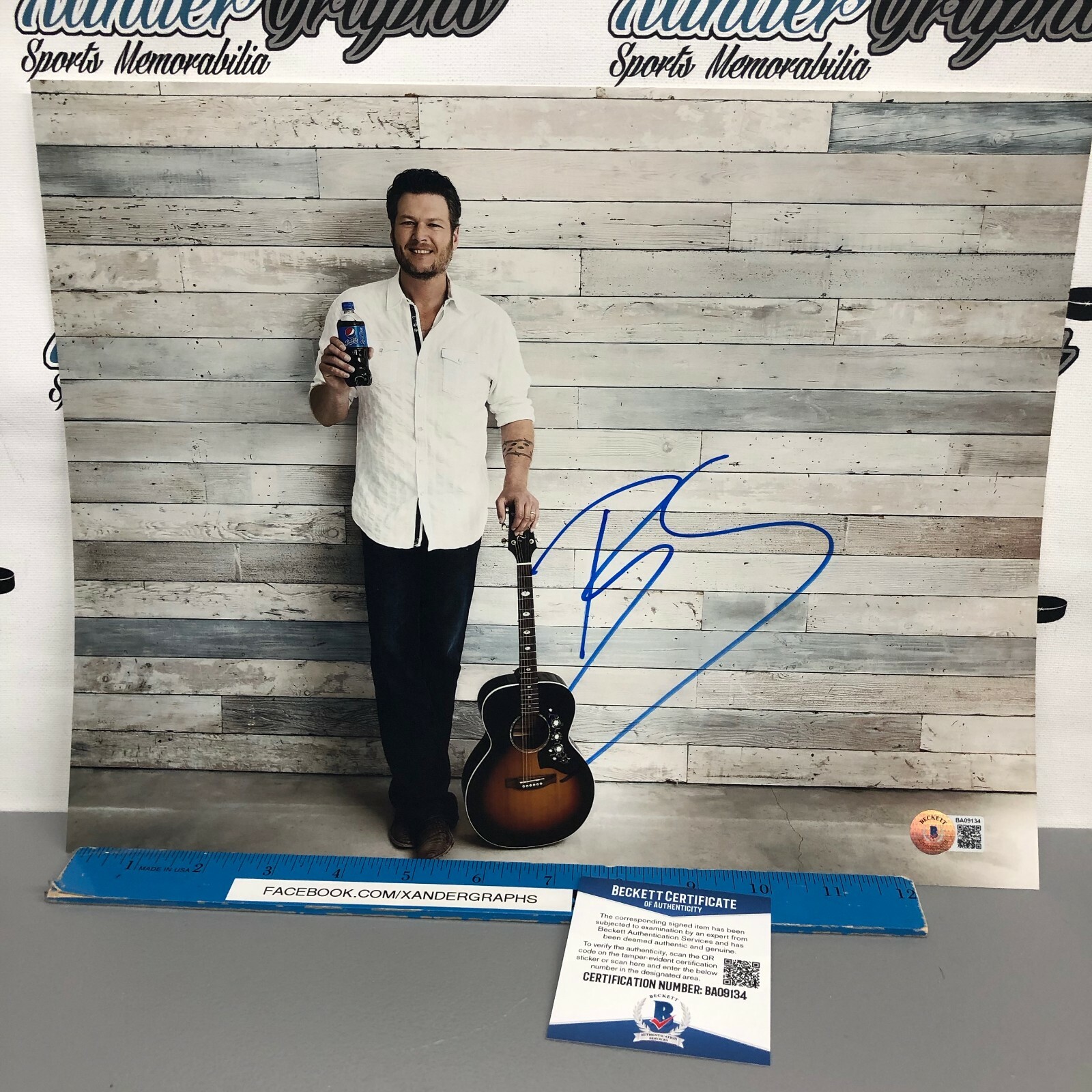 BLAKE SHELTON VOICE COUNTRY SIGNED AUTOGRAPHED 11X14 PHOTOGRAPH-BECKETT ...