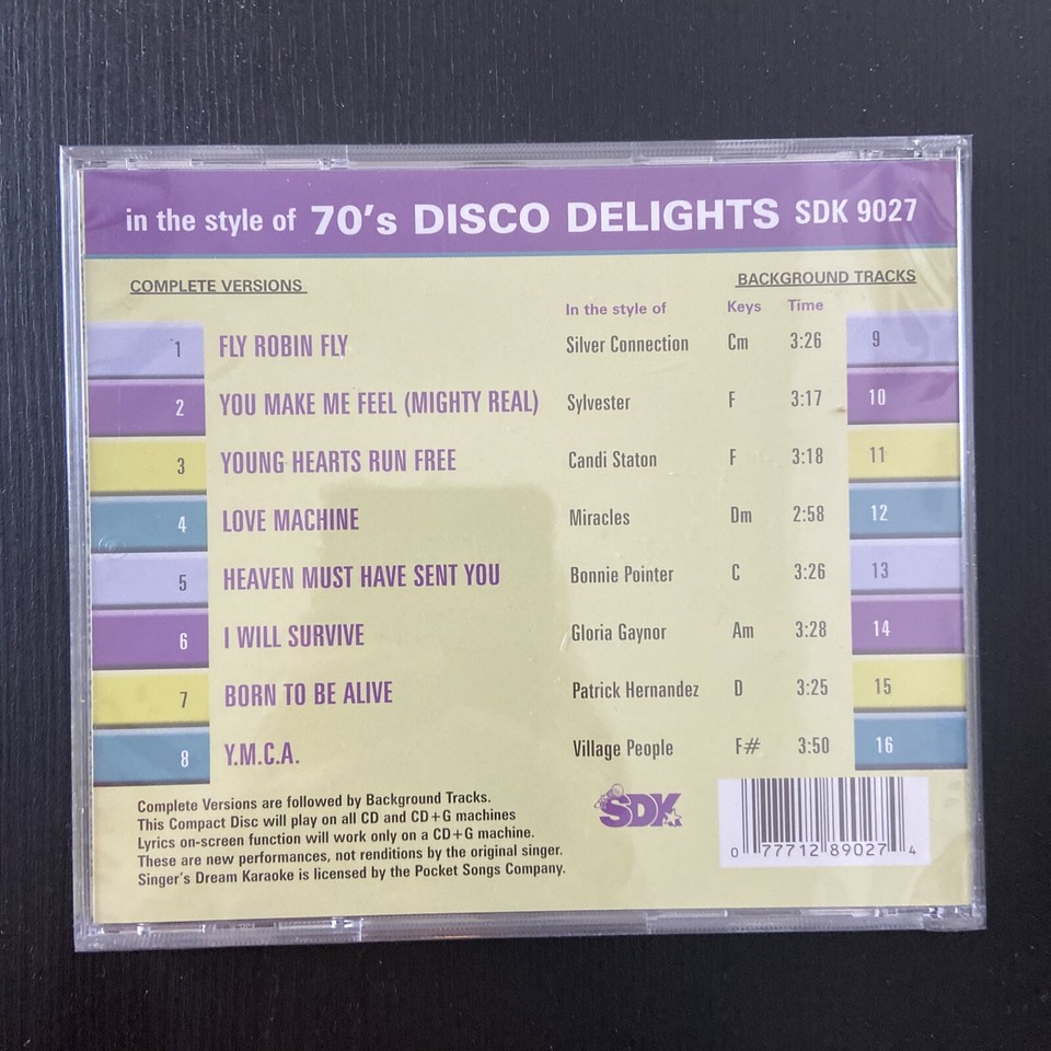 CD+G Singer's dream Karaoke: In the style of 70'S DISCO DELIGHTS ( SDK ...