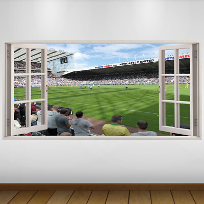 EXTRA LARGE Newcastle United Match Pitch Football Vinyl Wall Sticker ...