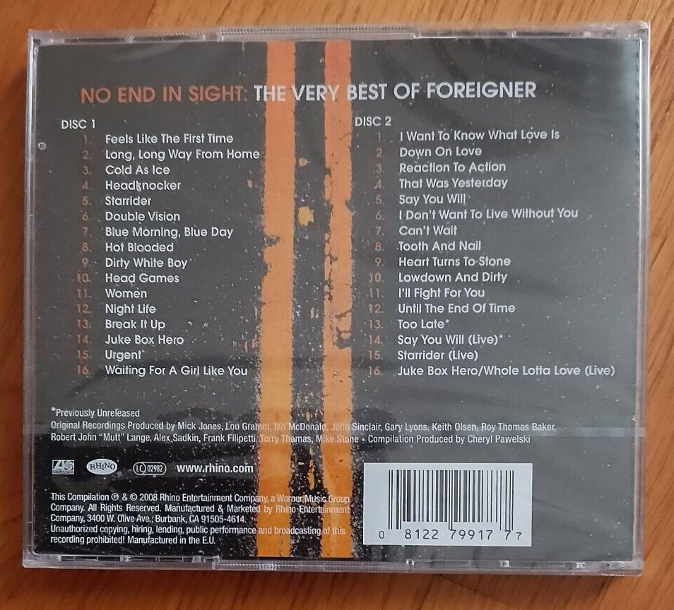 Foreigner - No End In Sight: The Very Best Of Foreigner (2CD Album) | eBay