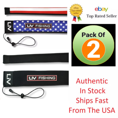 2 Pack LIV Tournament Fishing Neoprene Spin Rod Sleeves Snag Proof #1 ...