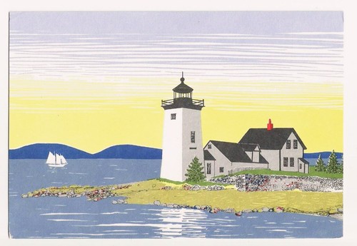 Anne Kilham Painting Postcard Lighthouse | eBay