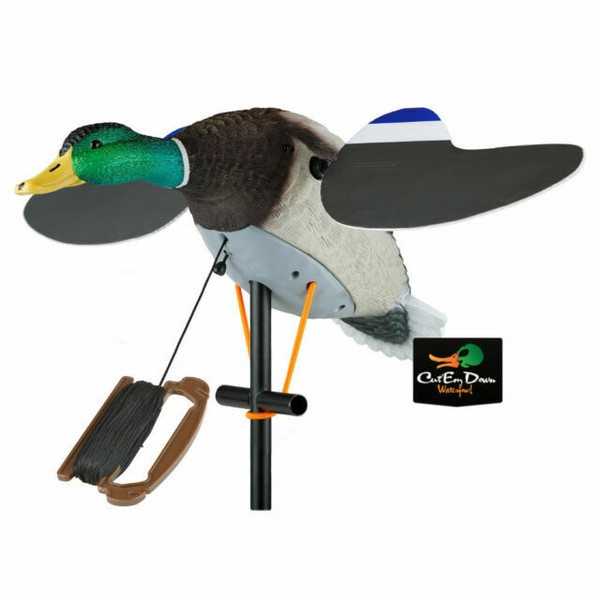 Lucky Duck Air Force Mallard Decoy Pull String or Wind Spinning Wing ...