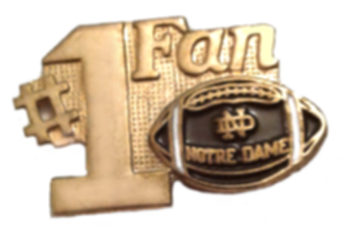 Notre Dame Fighting Irish RARE Mini 1987 #1 Fan Football Pin College ...