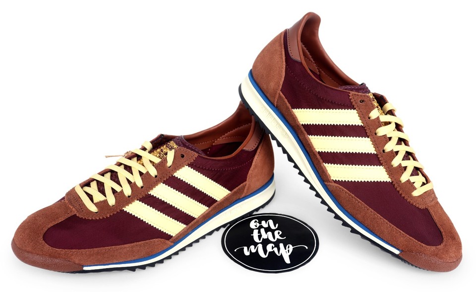Adidas SL72 OG Maroon Burgundy Preloved Brown Yellow UK 4 5 6 7 8 US ...