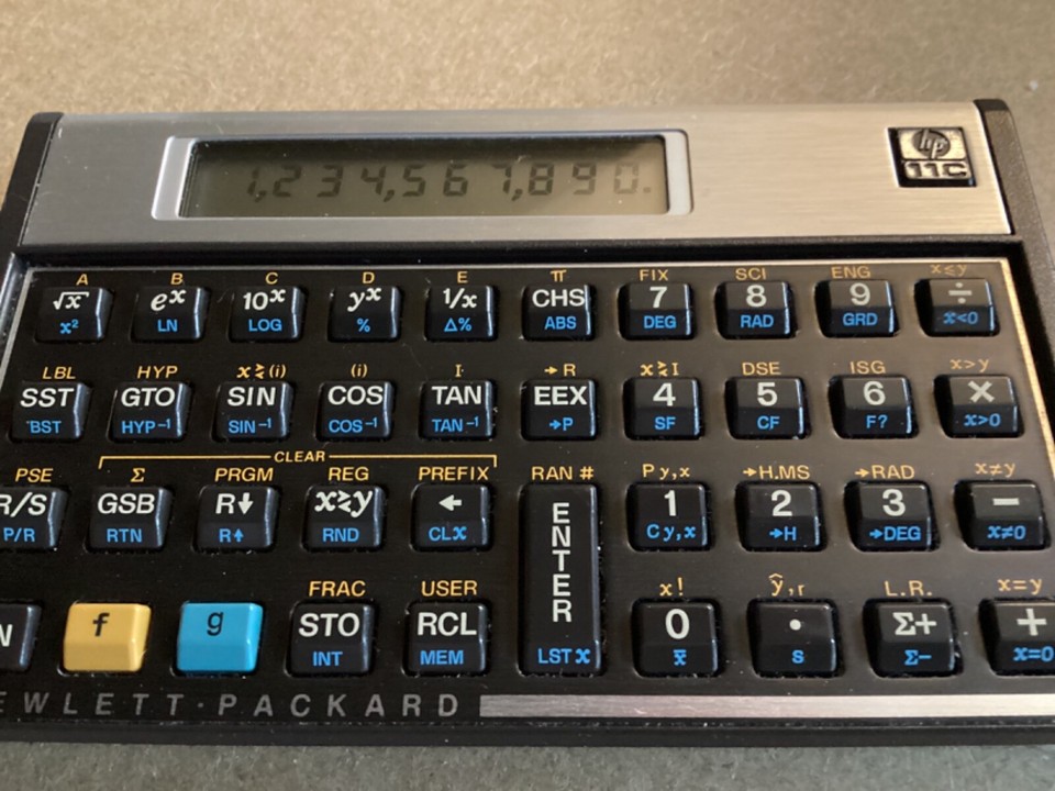 Vintage Hewlett Packard HP 11C Scientific Calculator And Manual ...