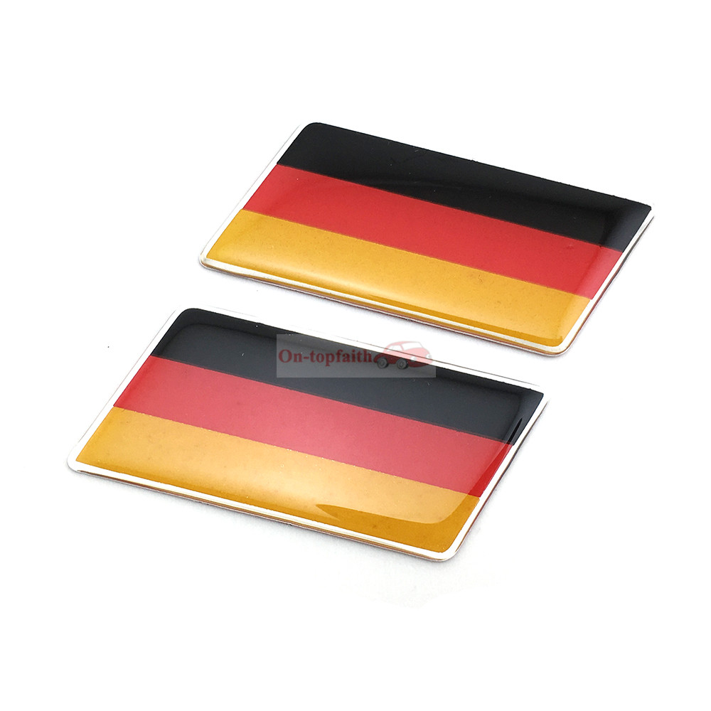 2pcs ABS Germany Flag Trunk Rear Emblem Badge Sticker Decal For Audi A1 ...