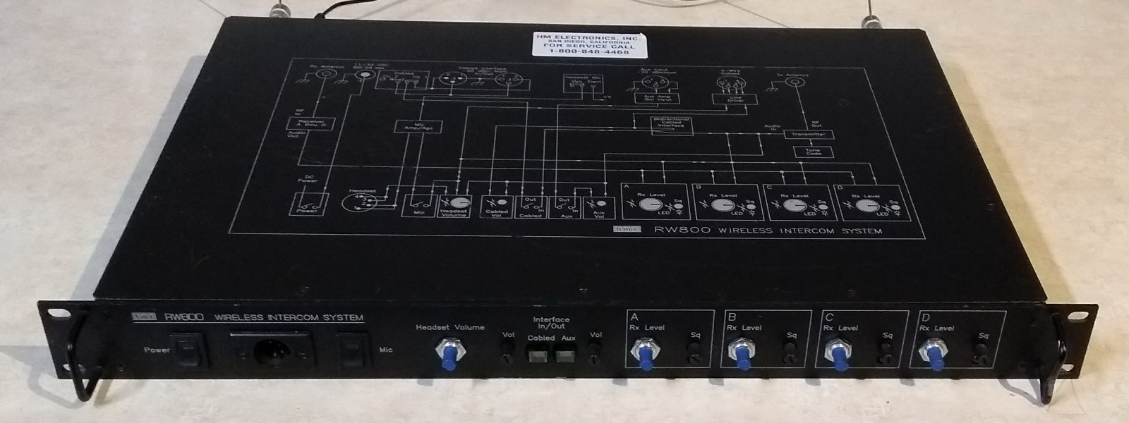 HME HM Electronics RW800 Wireless Intercom System Receiver TX 470.1 RX ...