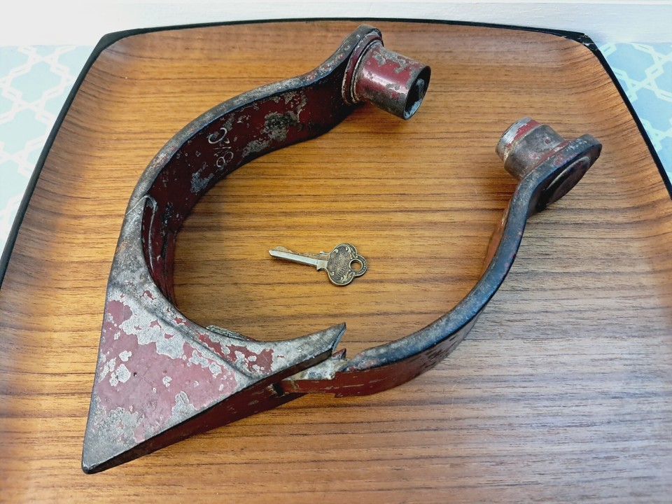 Vtg Model T Wheel Lock 1914 Miller Chapman Auto Theft w/ Key Antique ...