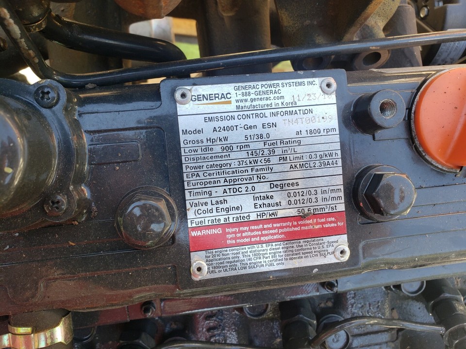Generac A2400T Turbo Diesel Engine | eBay