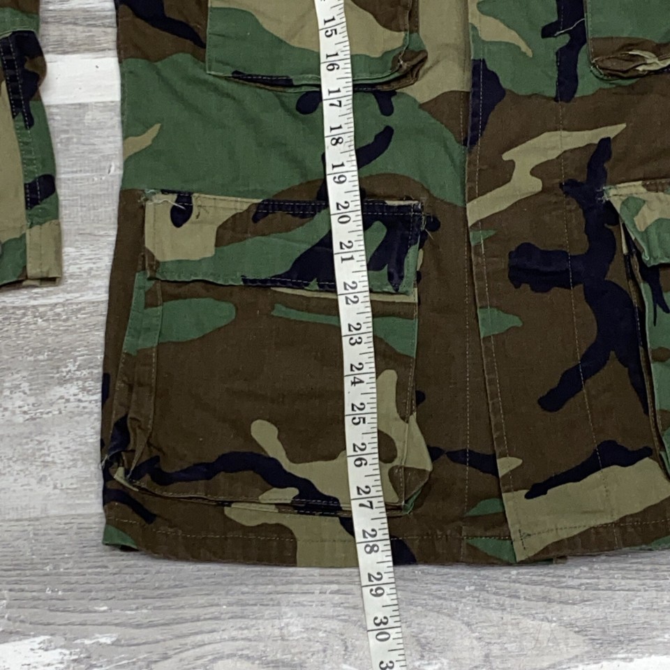 Military BDU Adult Shirt Army Camo Green Button Up Uniform Sz S 8415-01 ...