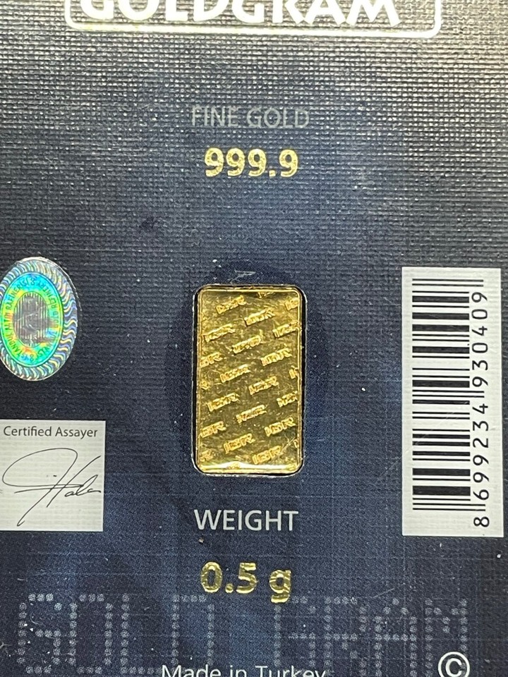 IGR Gold Bar .5 gram Istanbul Gold Refinery - 999.9 Fine Sealed Assay ...