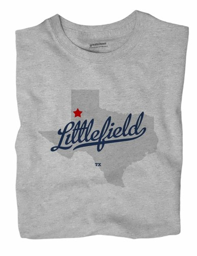 Littlefield Texas TX Tex T-Shirt MAP | eBay