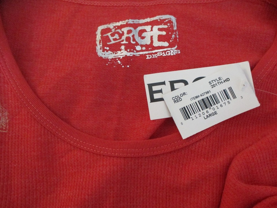 ERGE Designs Women's Knit Top Size L Long Sleeve Multicolored Round ...