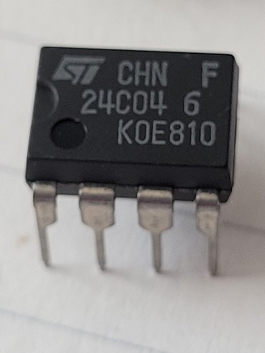10pcs STMicroelectronics 24C04 EEPROM IC DIP8 | eBay