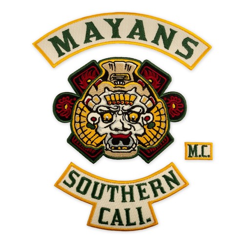Mayans Southern Cali M.C. Back Patch, Biker Gang Embroidered Emblem, 2 ...