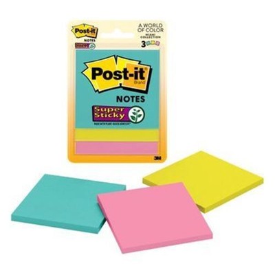 3M XP006001265 Post-it Super Sticky Notes 3321-SSMIA 76x76mm Supernova ...