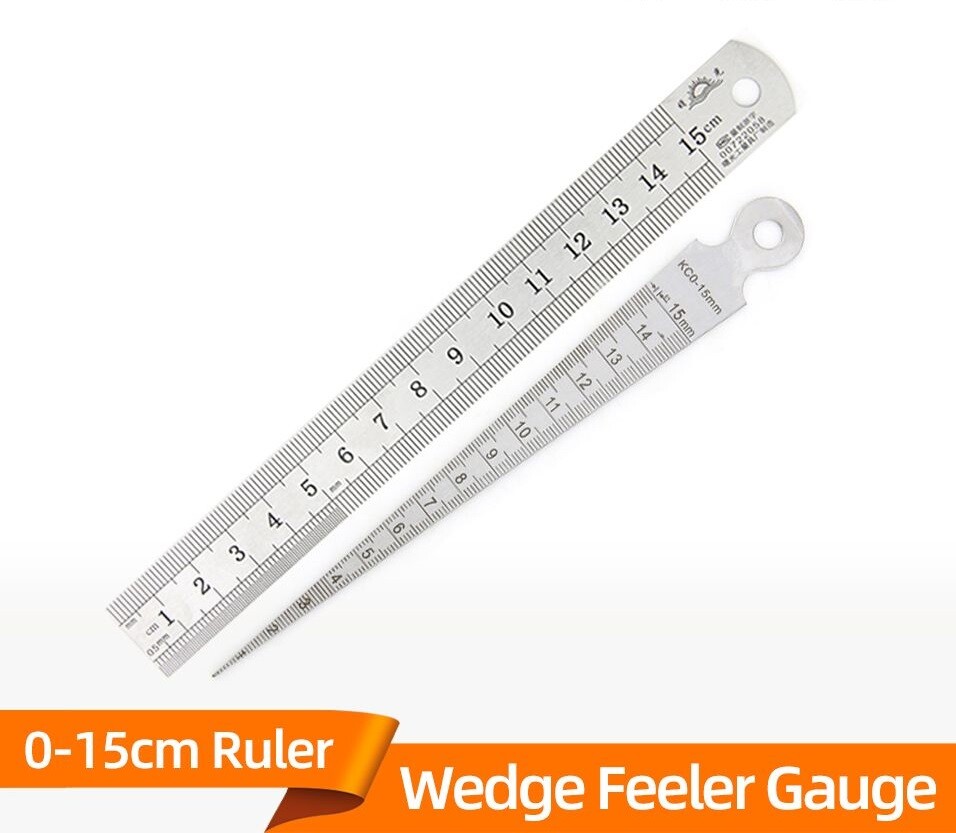 Wedge Feeler Gauge Measurement Clearance Ruler Gap Filler Measuring ...