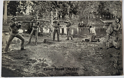 C 1915 PC * PANCHO VILLA FIRING SQUAD MEXICO MEXICAN REVOLUTION HH ...