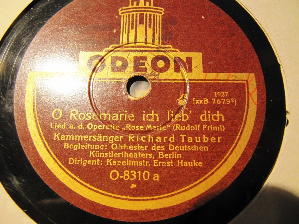 1927 RICHARD TAUBER sings BROADWAY FRIML Rose Marie I Love you Indian ...