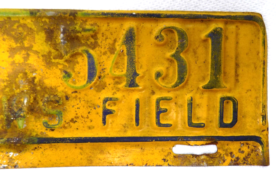 Rare Andrews Field Parking Pass # 5131 Metal License Plate Topper All ...