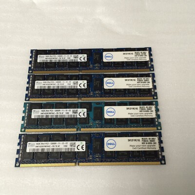 4X SK Hynix 16GB 2Rx4 PC3-12800R-11-12-E2 ECC REG Server Memory ...