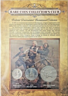*BICENTENNIAL COLLECTION* 3 coin display "1776-1976 EDITION" | eBay