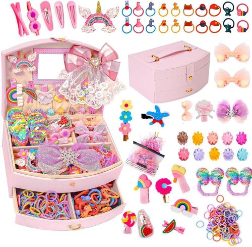 Girls Hair Accessories Storage Box contains Hair Clip Hair Band ...
