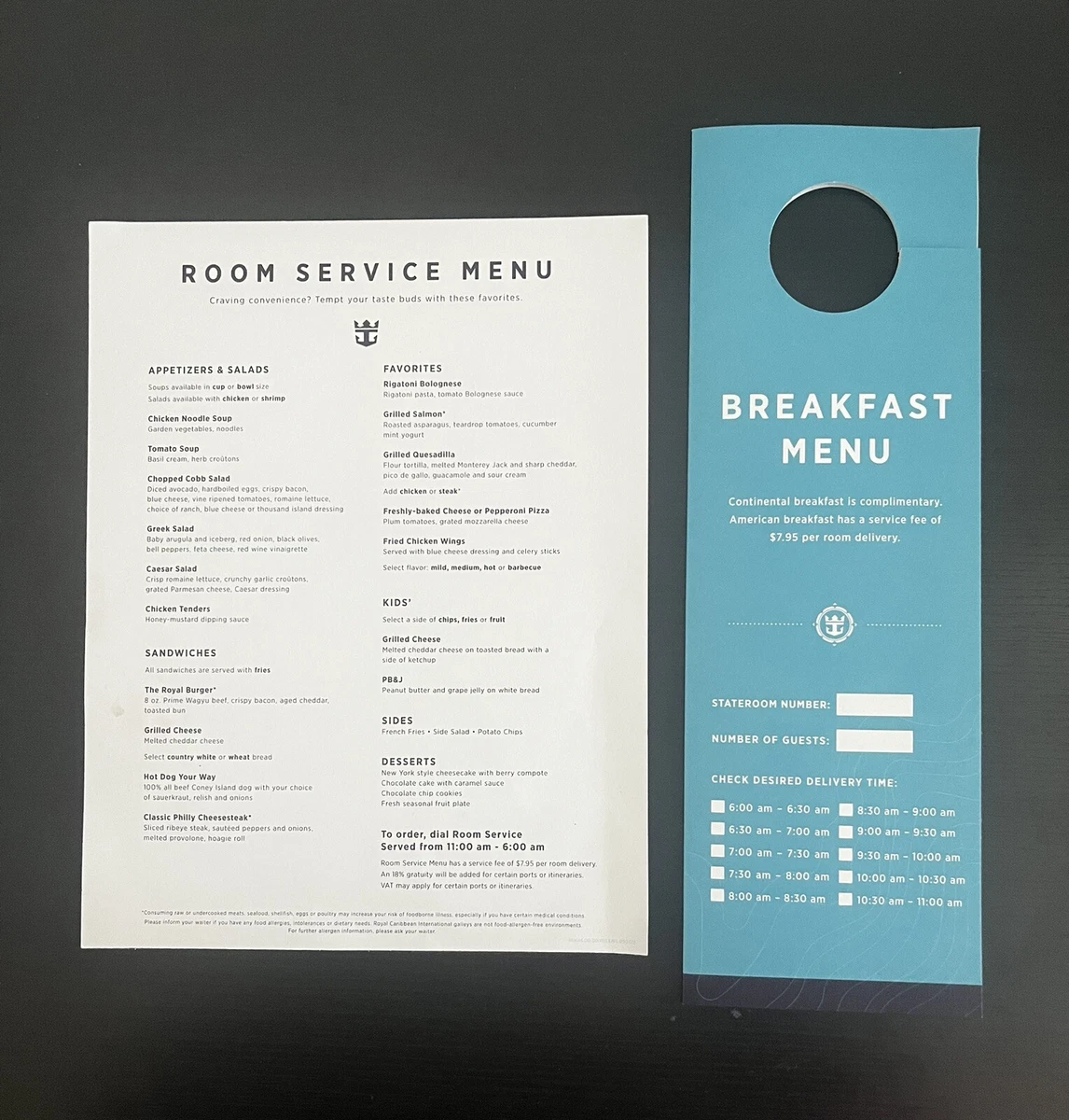 Royal Caribbean Breakfast Menu