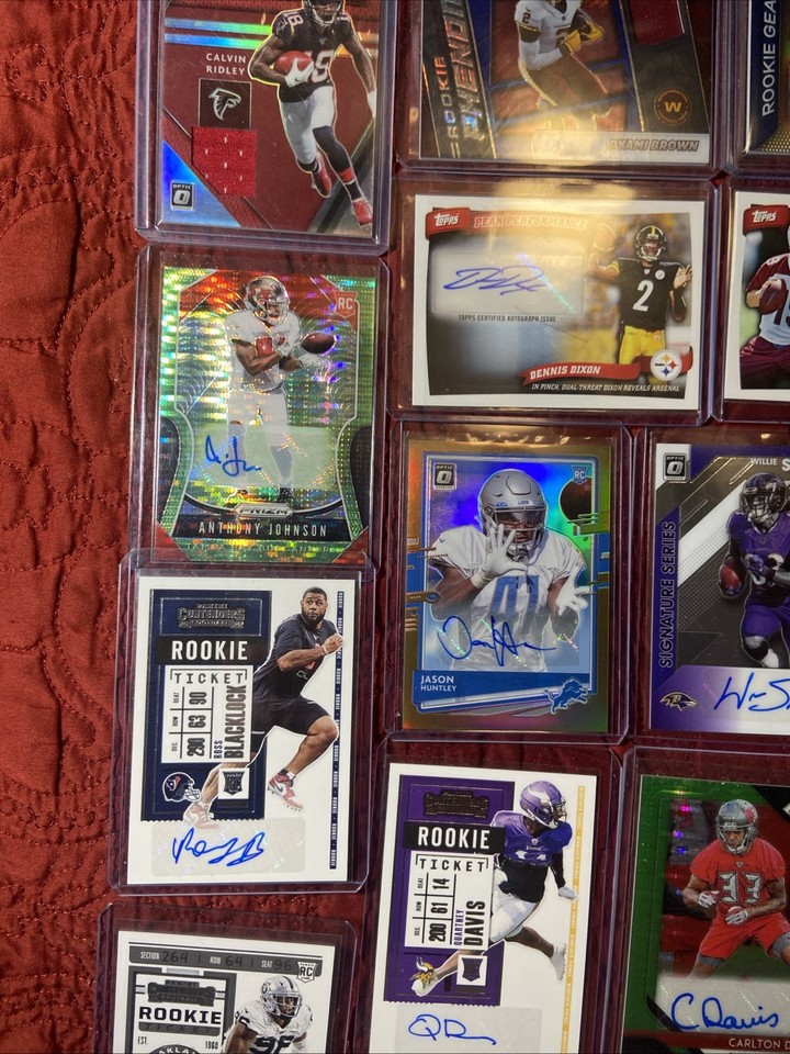 HUGE LOT (48) NFL AUTOGRAPH AUTO Jersey #’d Rookie Rc Cards Prizm Optic ...