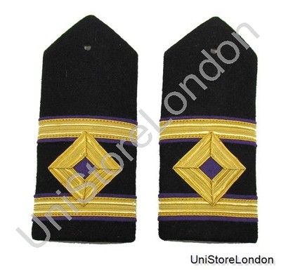 Epaulette Merchant Navy 3rd Engineer Third Hard Curved Diamon 2 Gold ...