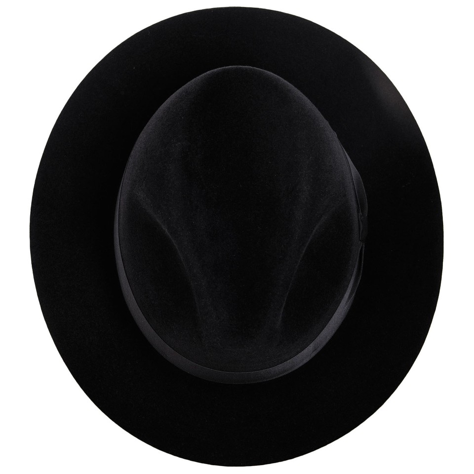 Sterkowski MOSCA Rabbit Felt Fedora Hat Wide Brim Trilby Elegant Winter ...