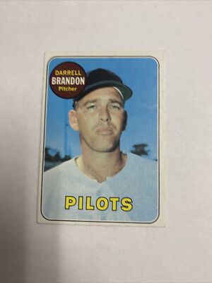1969 Topps Baseball Darrell Brandon Seattle Pilots Card #301 | eBay