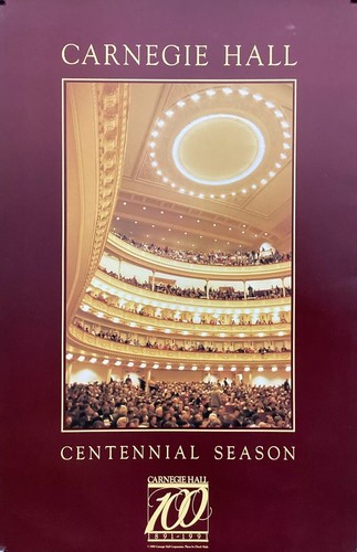 Carnegie Hall Centennial Season Vintage Original Concert Poster 1891 ...