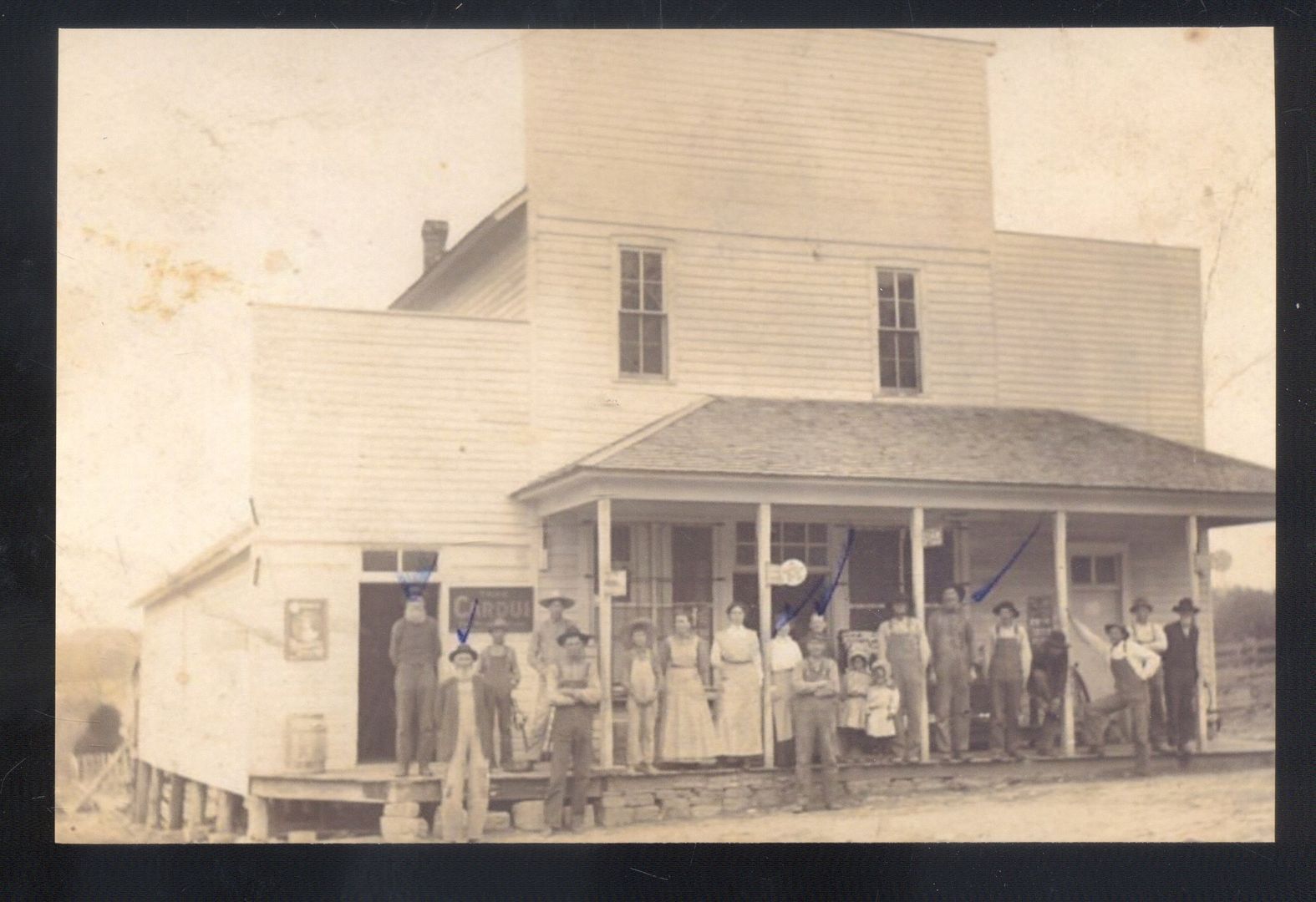 REAL PHOTO NOBLE MISSOURI DOWNTOWN STORE LOTS OF PEOPLE POSTCARD COPY ...
