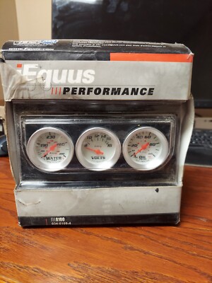 Equus Gauge Set 8100; 8000 Series Water Temp, Volt, Oil Pressure White ...